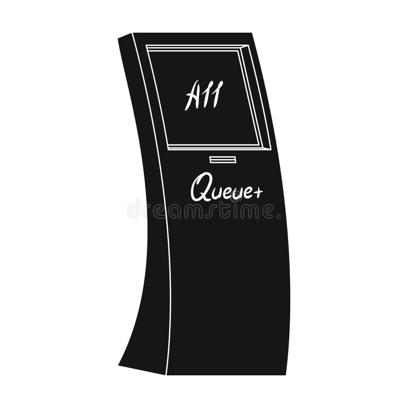 Queue, Access Terminal. Terminals Single Icon Stock Vector ...