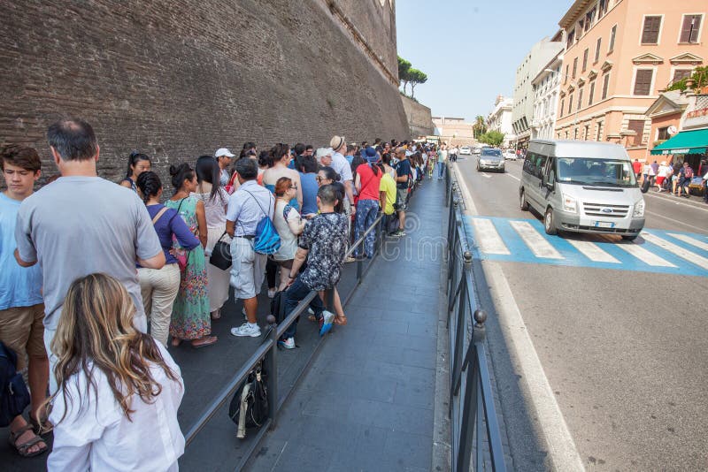 Queue Area at the Vatican Museum Editorial Stock Photo - Image of ...