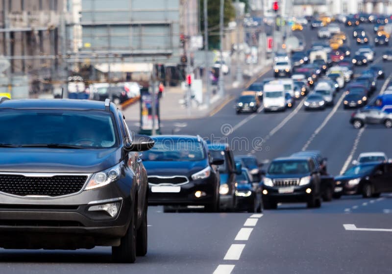 Cars queue stock image. Image of rearview, automobiles - 20016555