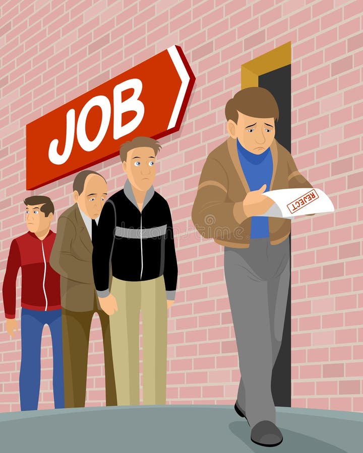 Queue Unemployment Stock Illustrations – 220 Queue Unemployment Stock ...