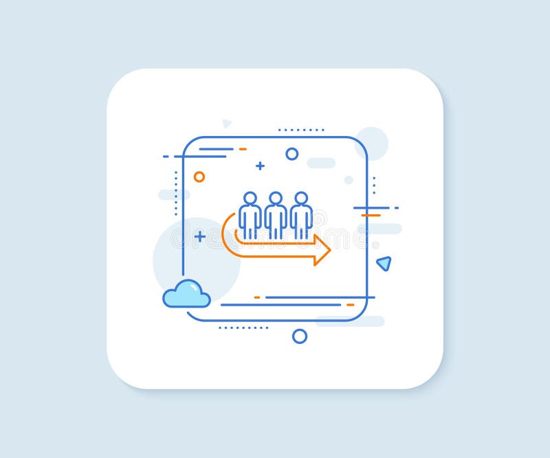 Queue Line Icon. People Waiting Sign. Vector Stock Vector ...