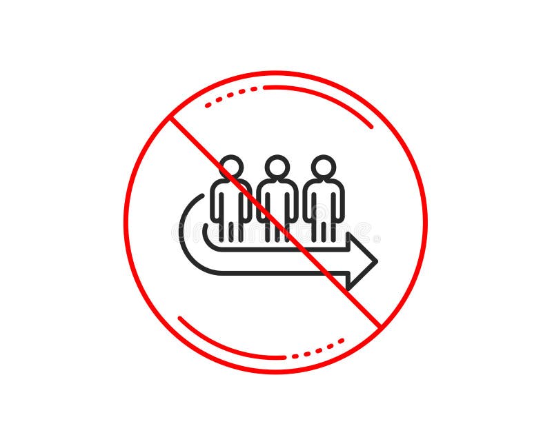 Queue Line Icon. People Waiting Sign. Vector Stock Vector ...