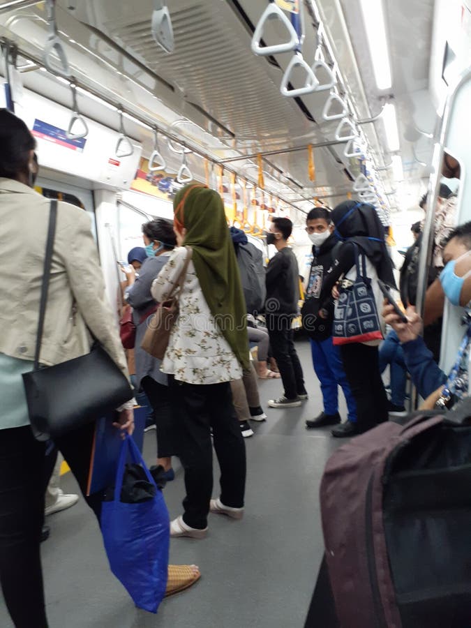 Queue in Lune Waiting for the Bus on Airport Soetta Editorial Stock ...