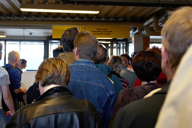 Queue to passport control stock photo. Image of people - 1665284