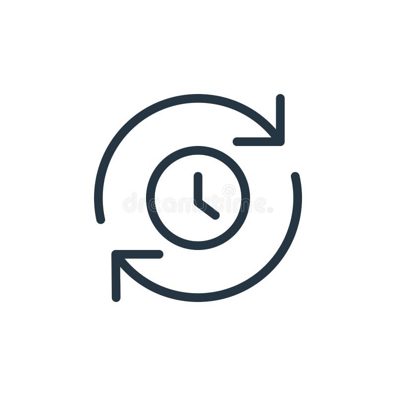 Queue Vector Icon Isolated on White Background. Outline, Thin Line ...