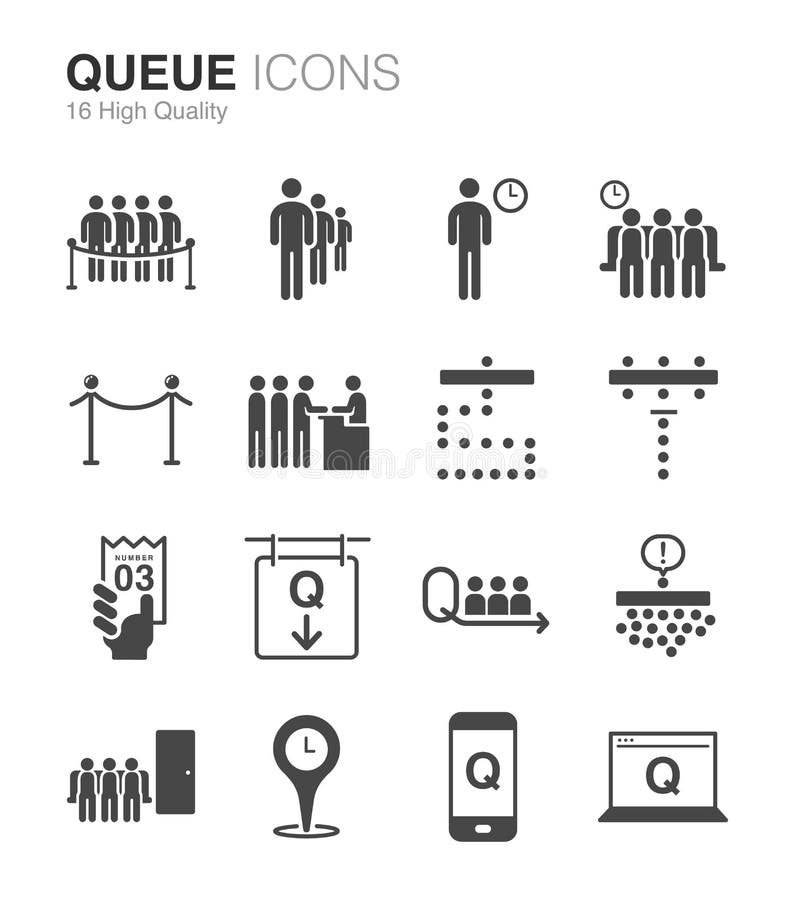 A Big Group of Queuing Up Together Stock Vector - Illustration of queue ...