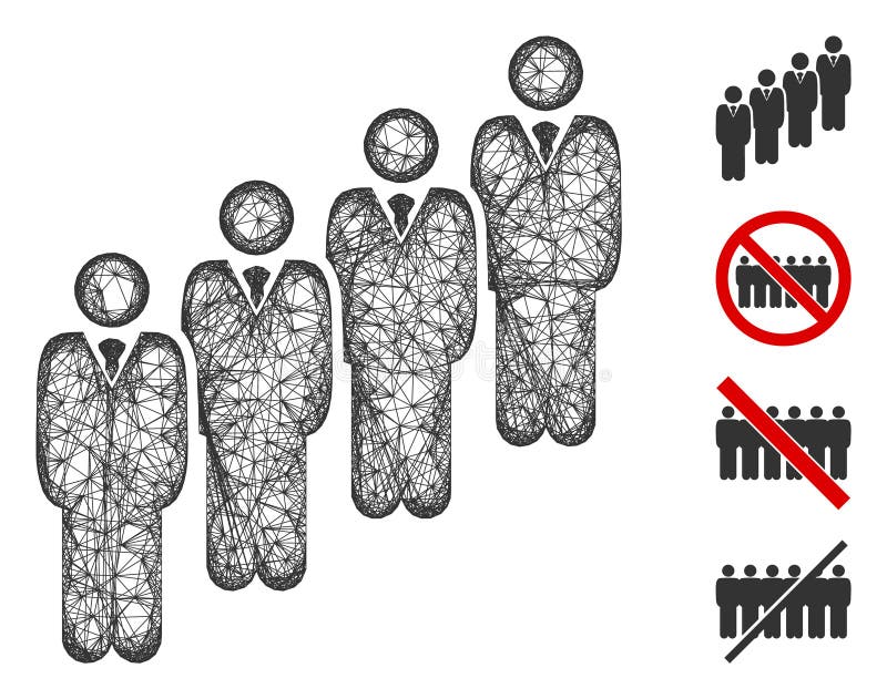 Queue Web Vector Mesh Illustration Stock Illustration - Illustration of ...