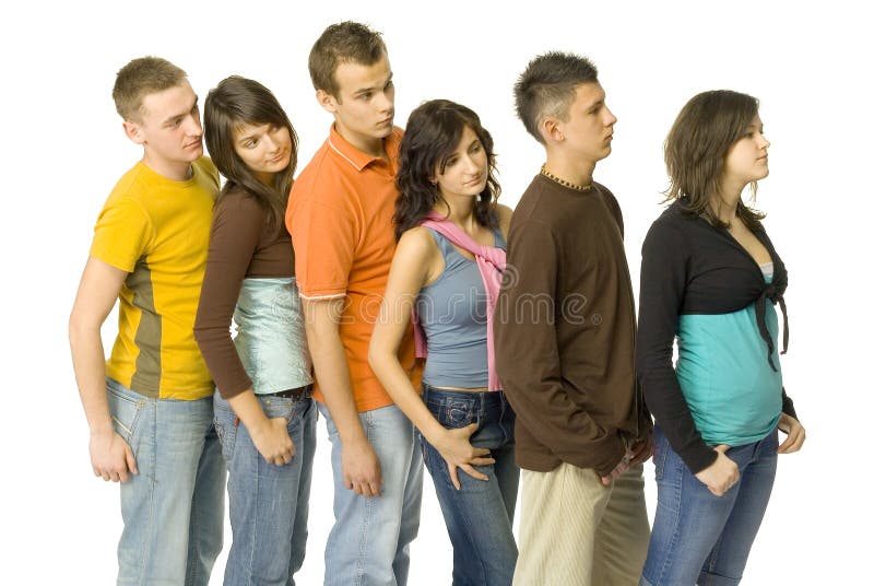 Long queue of people stock illustration. Illustration of line - 17673649