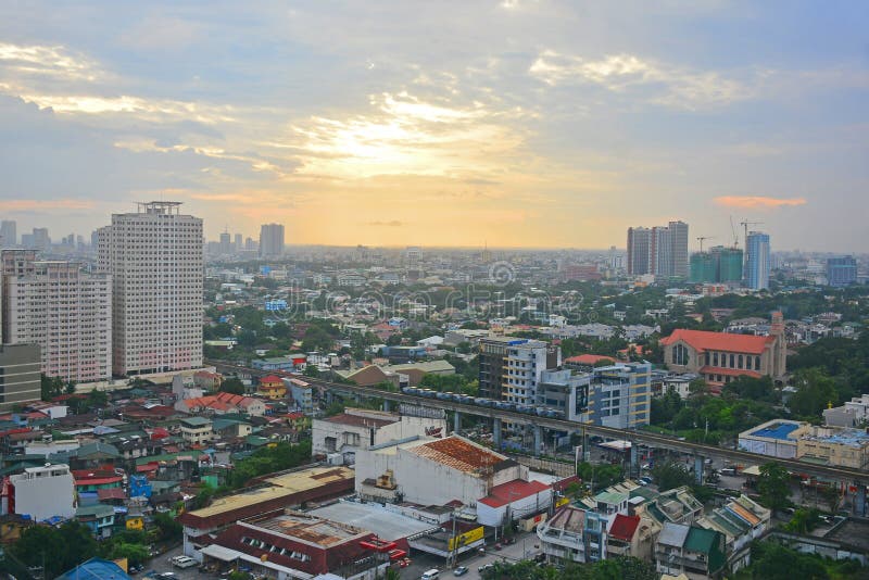 Quezon City Overview in Philippines Editorial Stock Image - Image of ...