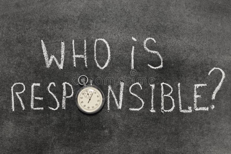 Qui est responsable photo stock. Image du cadeau, précis - 44999812