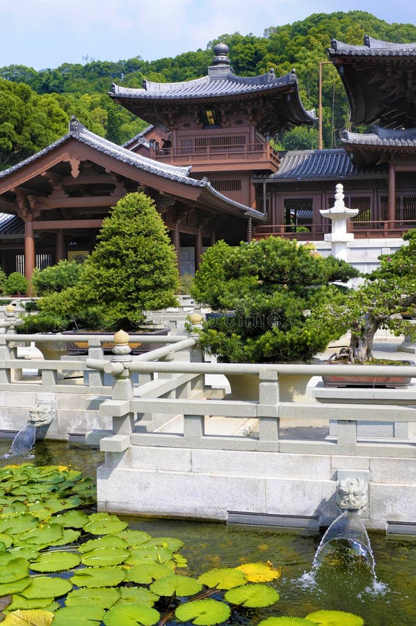 Qui Lin Buddhist Temple Hong Kong, Vertical Imagem de Stock - Imagem de ...