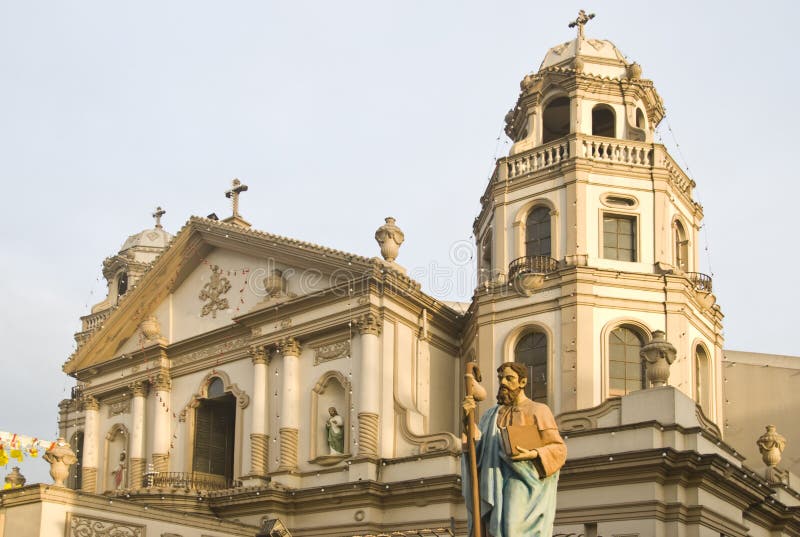 Quiapo Church stock image. Image of manila, asia, blue - 4256517