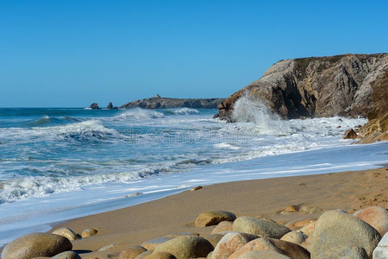 Quiberon`s Beach on a Sunny Day Stock Image - Image of summer, scenic ...