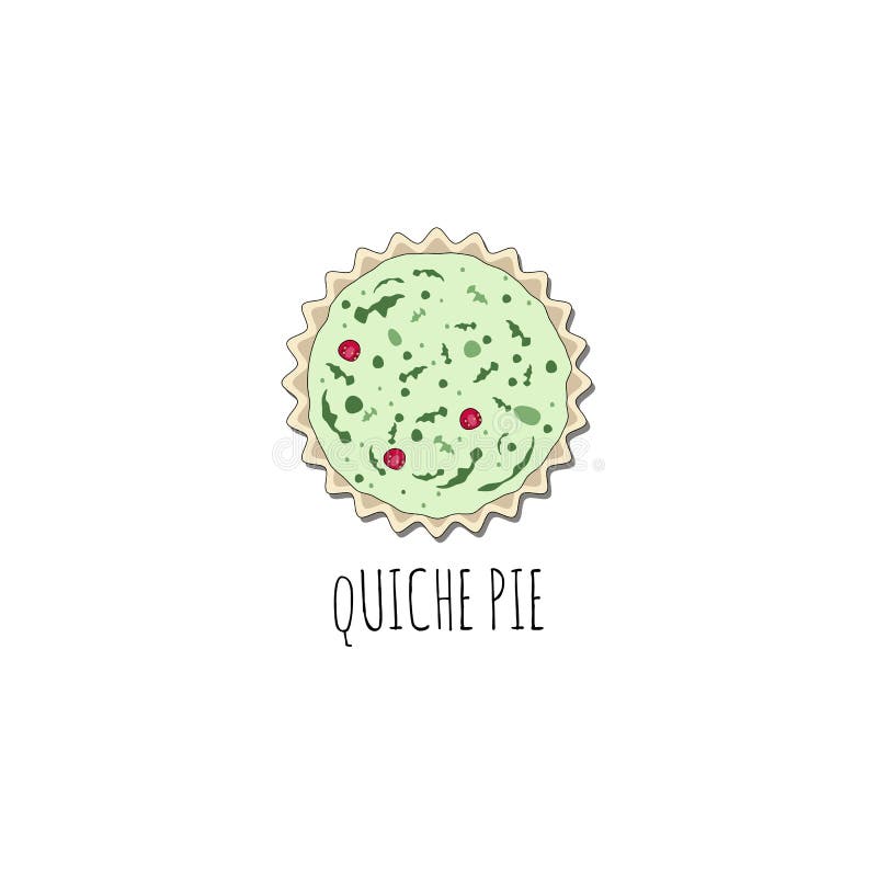 Quiche Ingredients Hand Drawn Cartoon Doodle Style Concept Stock ...