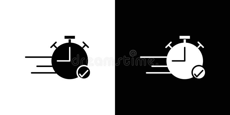 Quick Approval Icon Outline Sign Symbol Set Stock Vector - Illustration ...