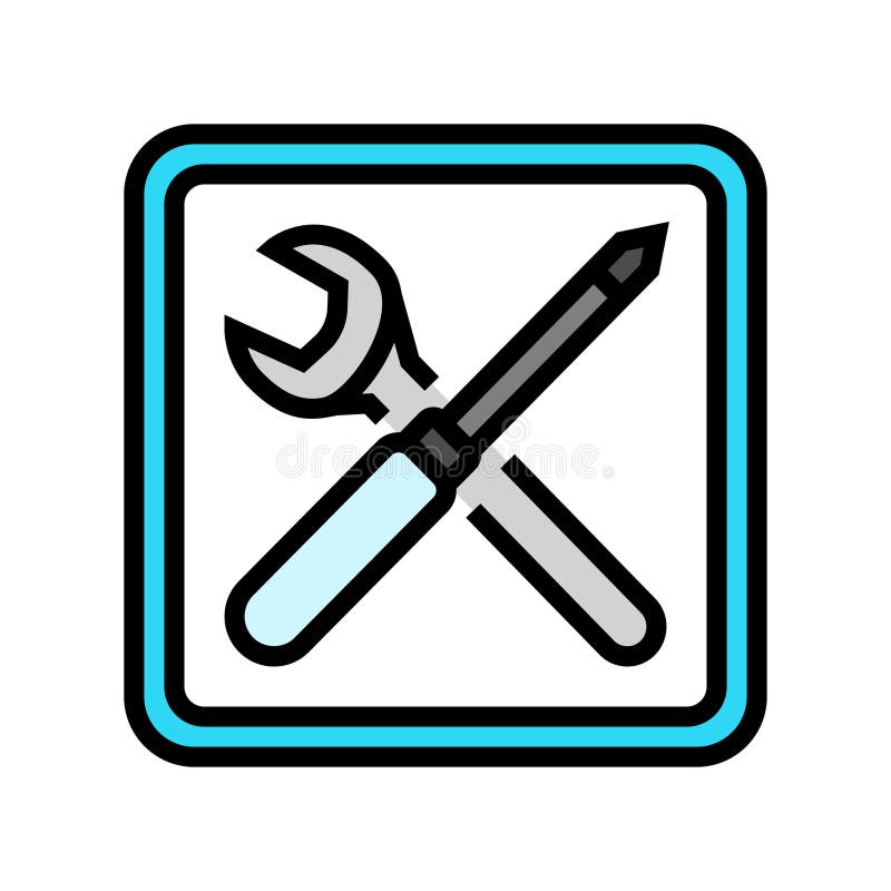 Quick Assembly Product Label Caution Color Icon Vector Illustration ...