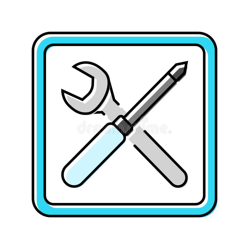 Quick Assembly Product Label Caution Color Icon Vector Illustration ...