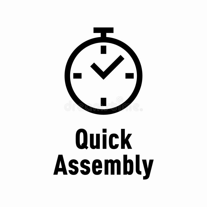 Quick Assembly Vector Information Sign Stock Vector - Illustration of ...