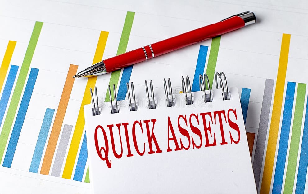 QUICK ASSETS Text on Notebook on Chart with Pen Stock Photo - Image of ...