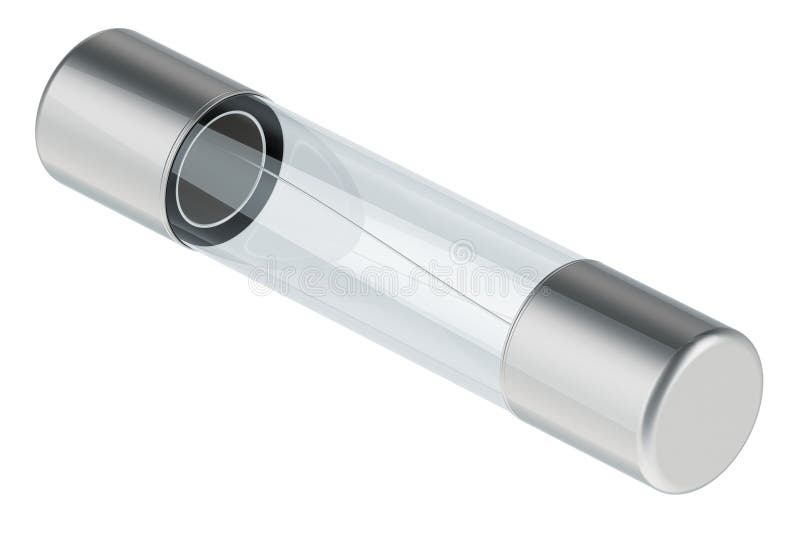 Quick Blow Glass Tube Fuse. 3D Rendering Stock Illustration ...