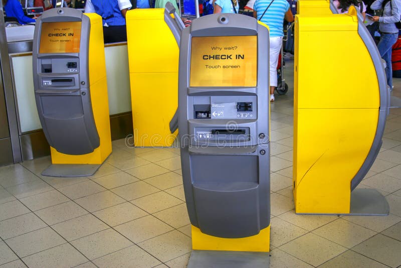 Quick Check in at the Airport Stock Photo - Image of queuing ...
