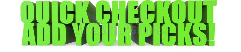 Quick Checkout Add Your Picks!, 3d Text Stock Illustration ...