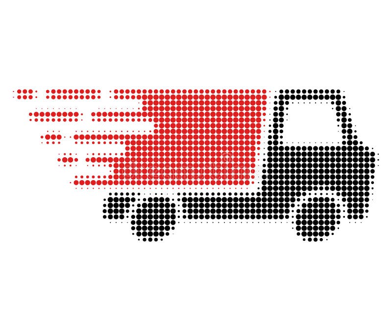 Quick Delivery Halftone Dotted Icon with Fast Rush Effect Stock Vector ...