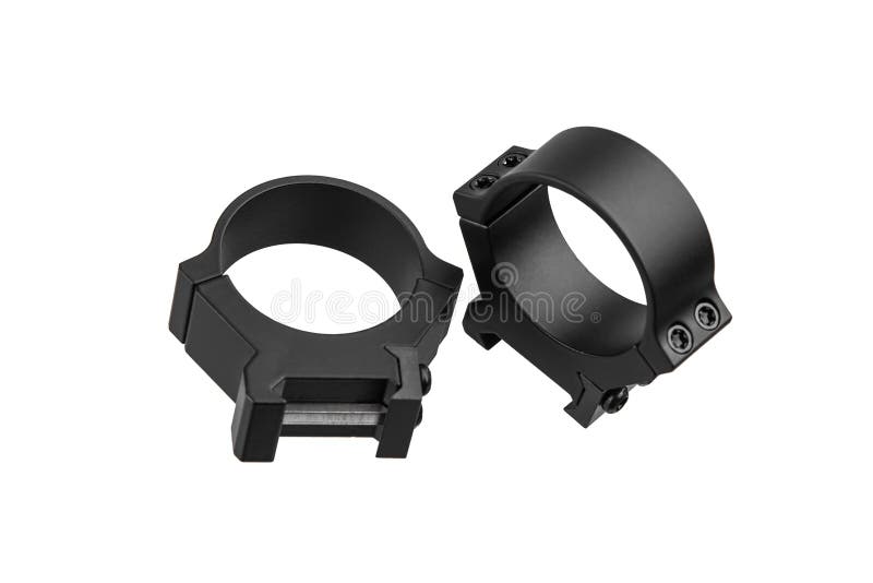 Quick Disconnect Mount Made for Holding a Scope on a Rifle Isolated on ...