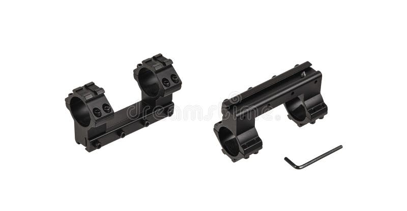 Quick Disconnect Mount Made for Holding a Scope on a Rifle Isolated on ...