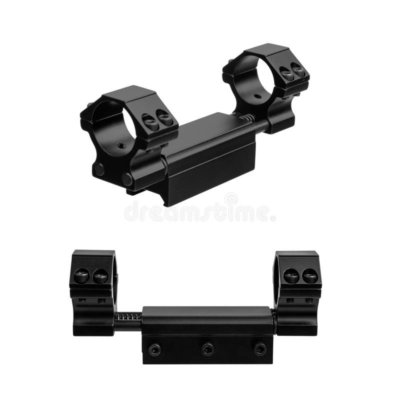 Quick Disconnect Mount Made for Holding a Scope on a Rifle Isolated on ...