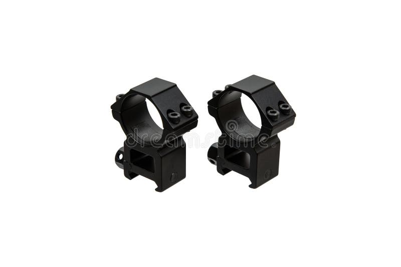 Quick Disconnect Mount Made for Holding a Scope on a Rifle Isolated on ...