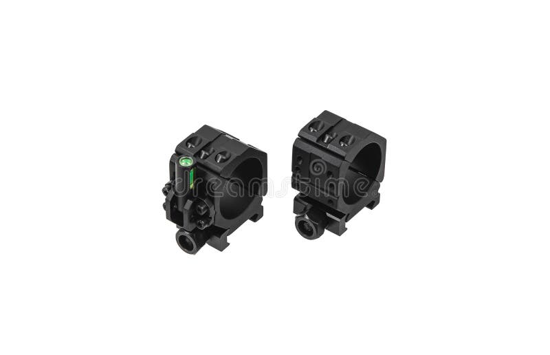 Quick Disconnect Mount Made for Holding a Scope on a Rifle Isolated on ...