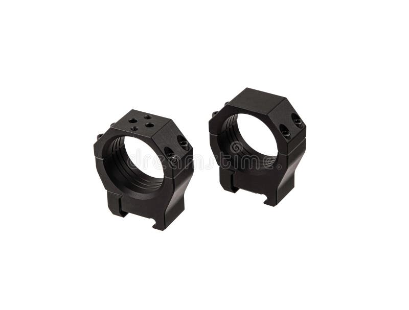 Quick Disconnect Mount Made for Holding a Scope on a Rifle Isolated on ...