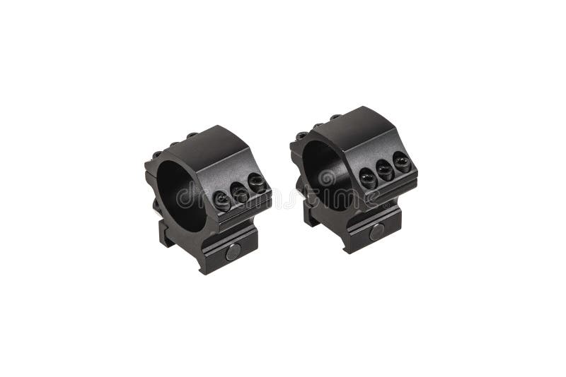 Quick Disconnect Mount Made for Holding a Scope on a Rifle Isolated on ...