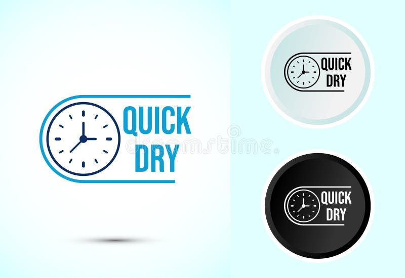 Quick Dry Icon Design Illustration. Fast Dry Cleaning Service Sign ...