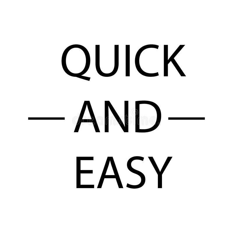 Quick and Easy Icon. Vector Stock Eps Ten Stock Vector - Illustration ...