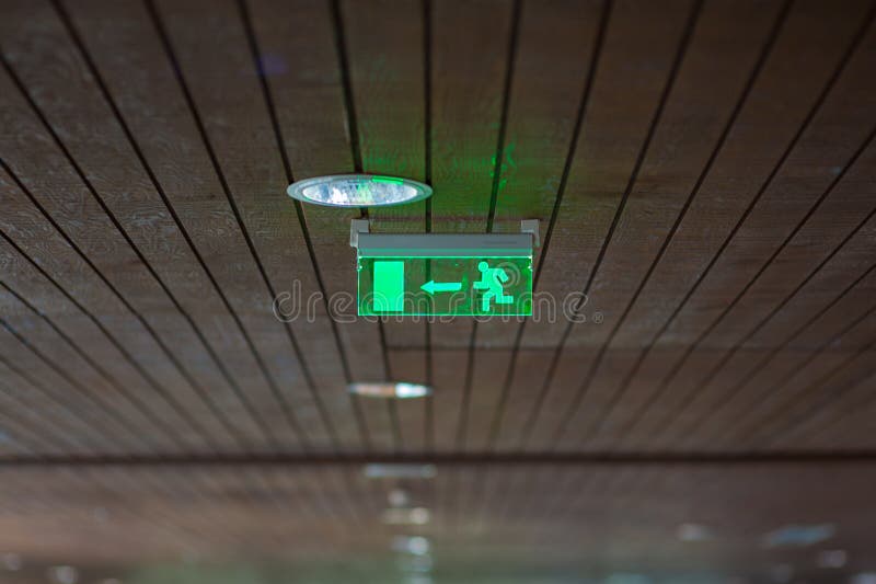 Quick Exit from the Building, Exit Sign Stock Photo - Image of exit ...