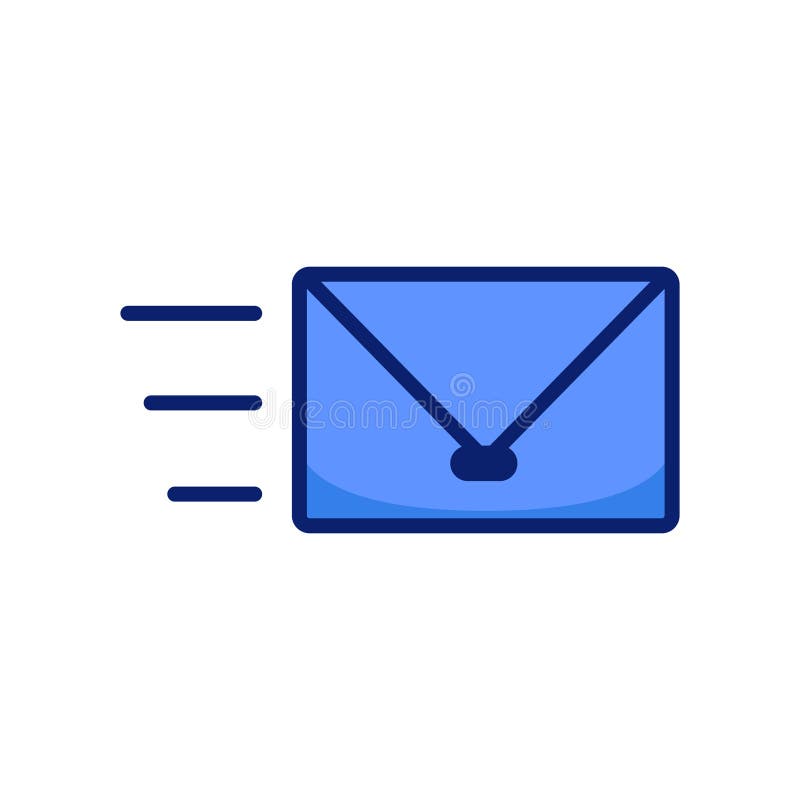 Quick Fast Send Email Mail Envelope Icon Sign Symbol Vector Stock ...