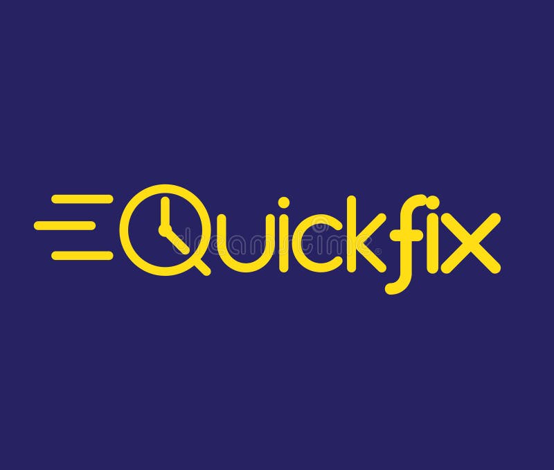 Quick Fix Logo stock vector. Illustration of help, minute - 81264009