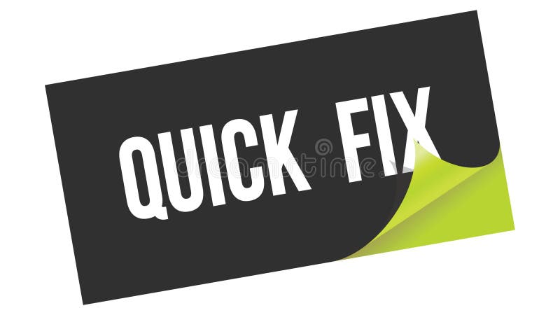 NO QUICK FIX Text on Blue Grungy Round Rubber Stamp Stock Illustration ...