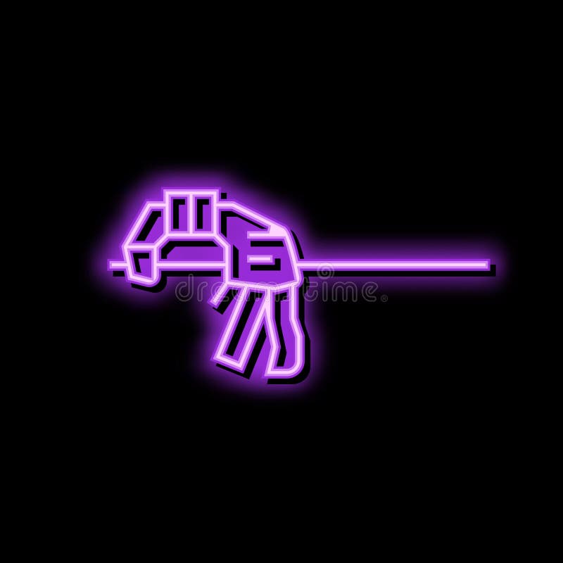 Quick Grip Clamp Neon Glow Icon Illustration Stock Vector ...