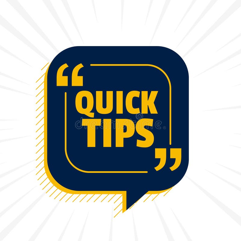 Quick Helpful Tips Advice on White Background Stock Vector ...