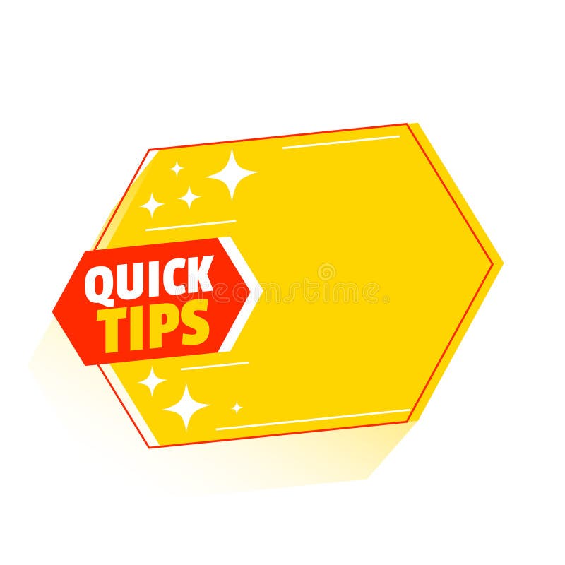 Quick Helpful Tips Advice on White Background Stock Vector ...