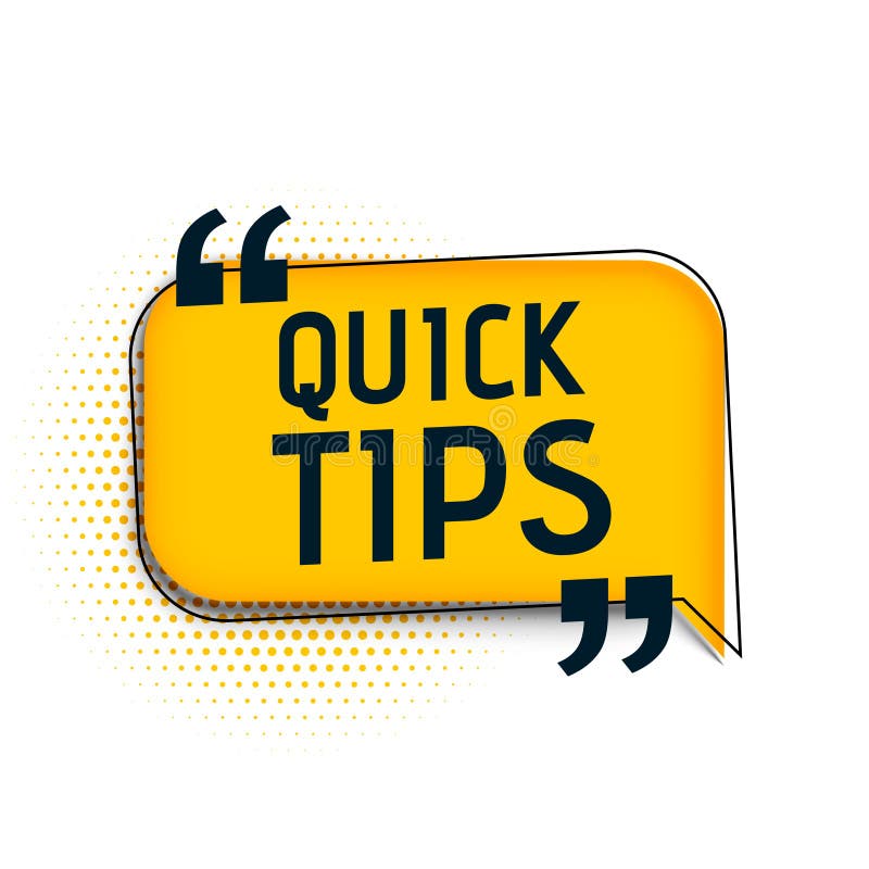 Quick Helpful Tips Advice on White Background Vector Illustration Stock ...