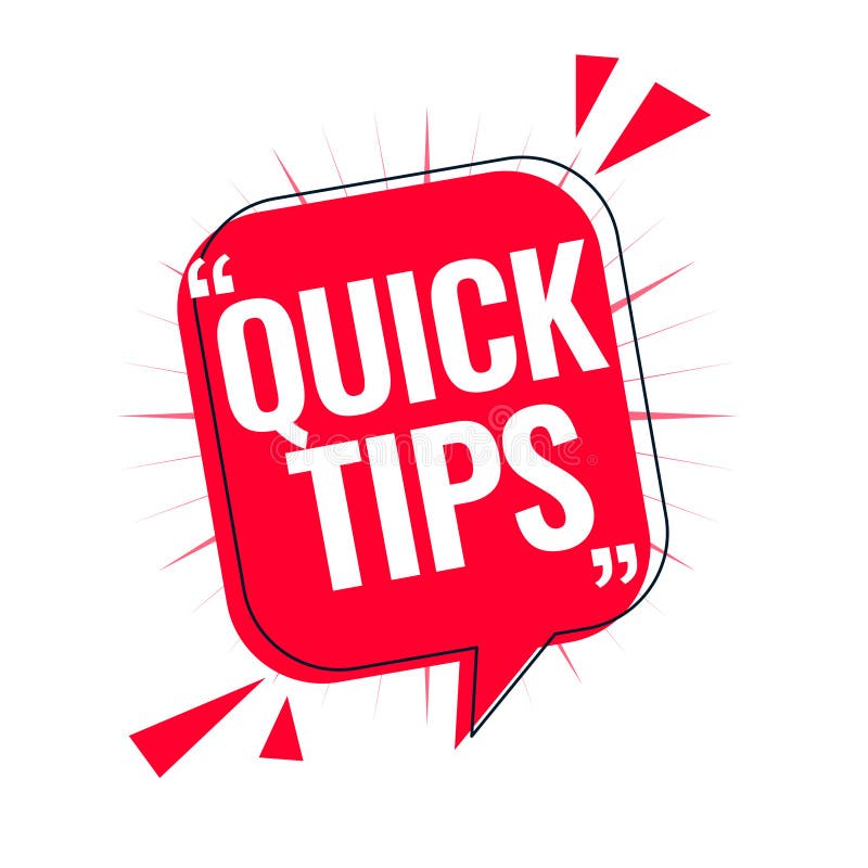 Quick Helpful Tips Advice on White Background Vector Illustration Stock ...
