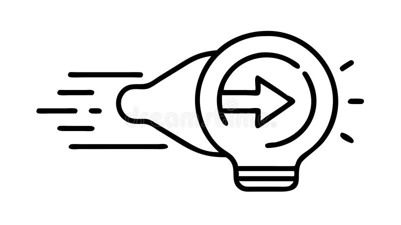 Quick Idea Iteration Icon: Rapid Concept Development Progress, Vector ...