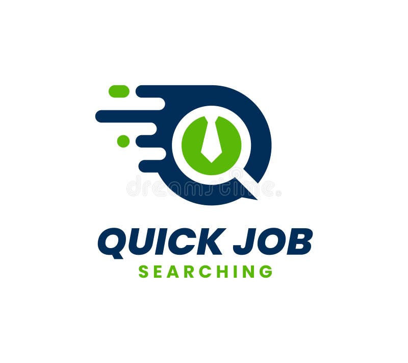 Quick Job Logo Template Design Stock Vector - Illustration of logo ...