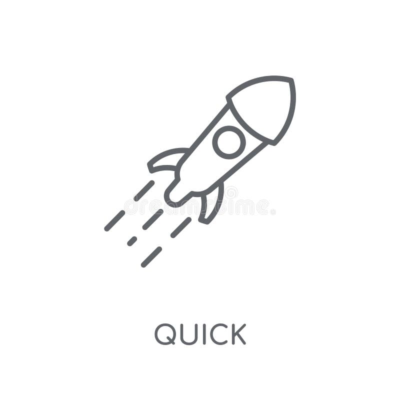 Quick Linear Icon. Modern Outline Quick Logo Concept on White Ba Stock ...