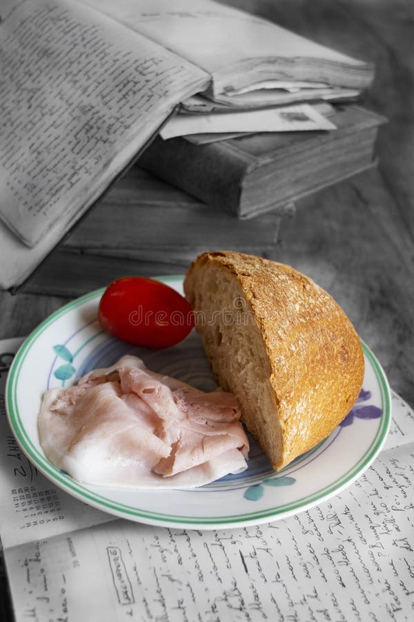 Quick Lunch Break during Work Stock Photo - Image of dinning, hungry ...