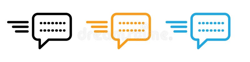 Quick Message Icon Logo Set Vector Stock Vector - Illustration of check ...